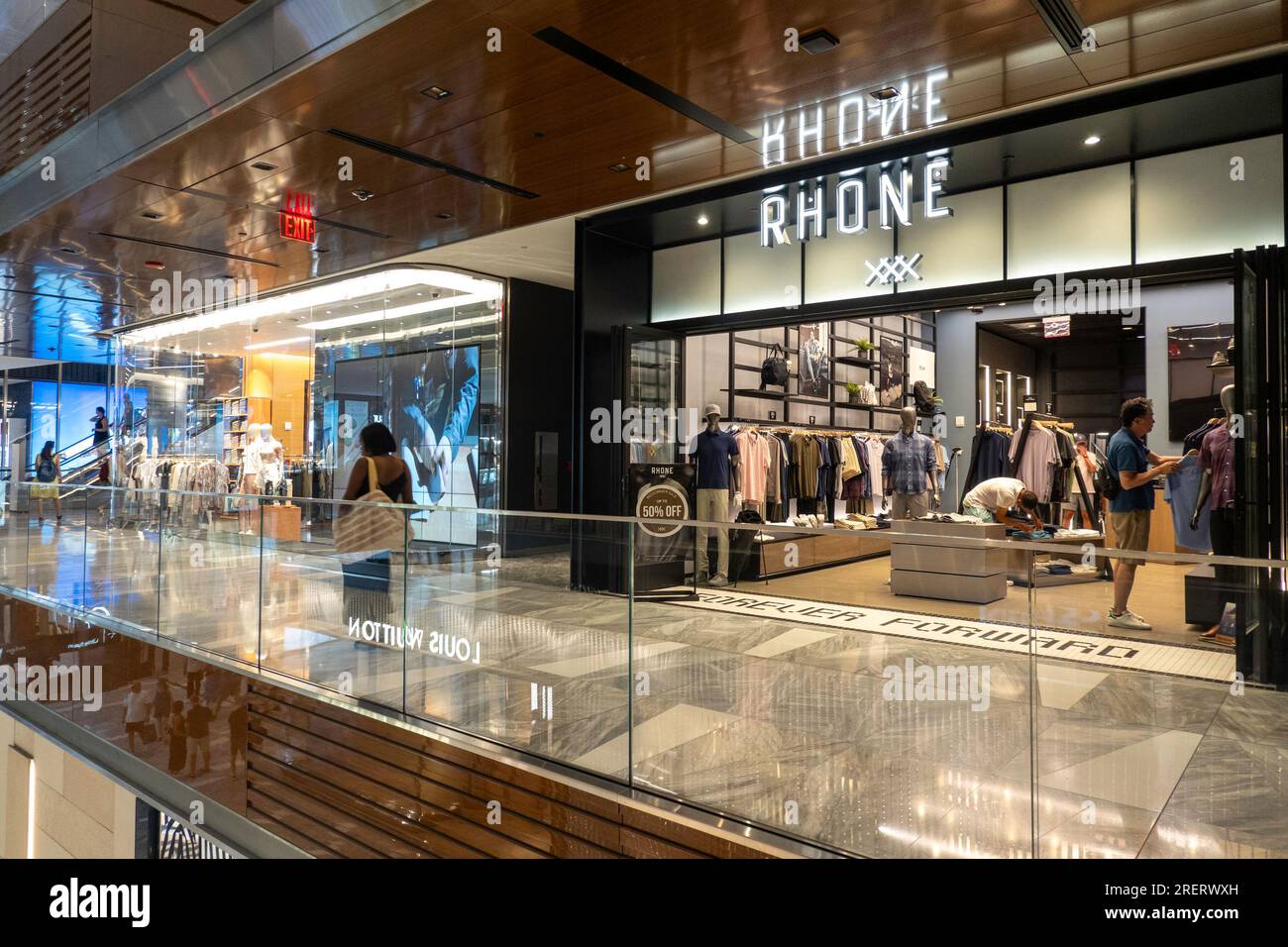 The Shops at Hudson Yards complex are part of a luxury indoor mall, New York City, USA 2023 ...