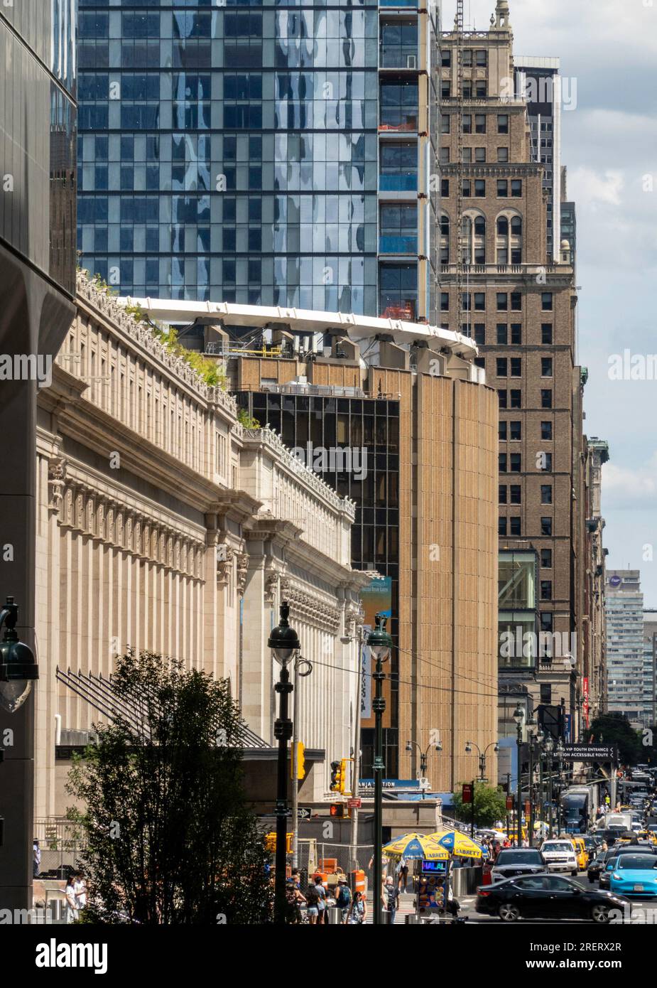 Madison Square Garden and the exterior of the Moynihan train hall as ...
