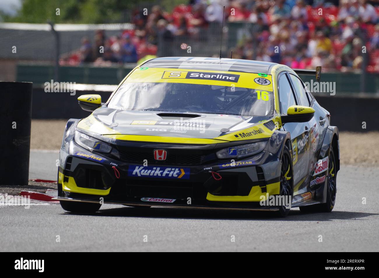 Dalton on Tees, 29 July 2023. Aiden Moffat driving a Honda Civic Type R ...