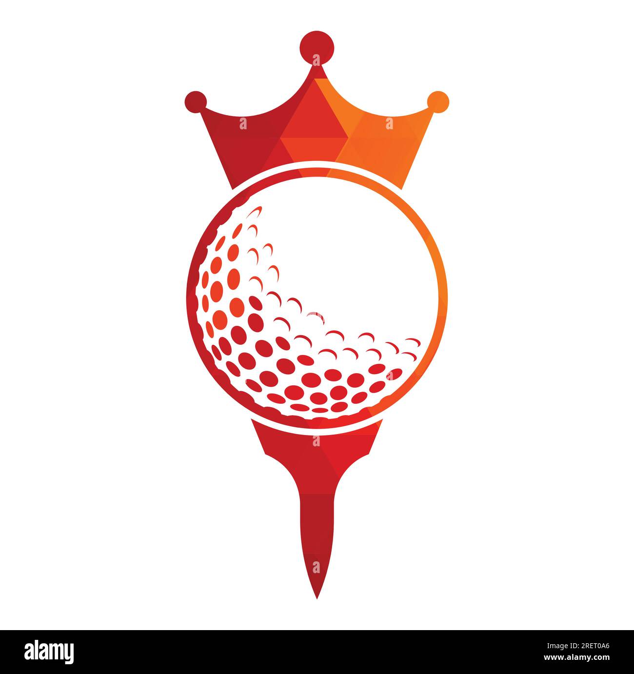 King golf vector logo design. Golf ball with crown vector icon Stock Vector Image & Art - Alamy