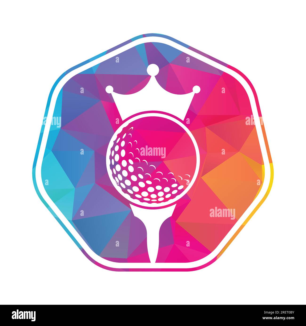 King golf vector logo design. Golf ball with crown vector icon Stock Vector Image & Art - Alamy