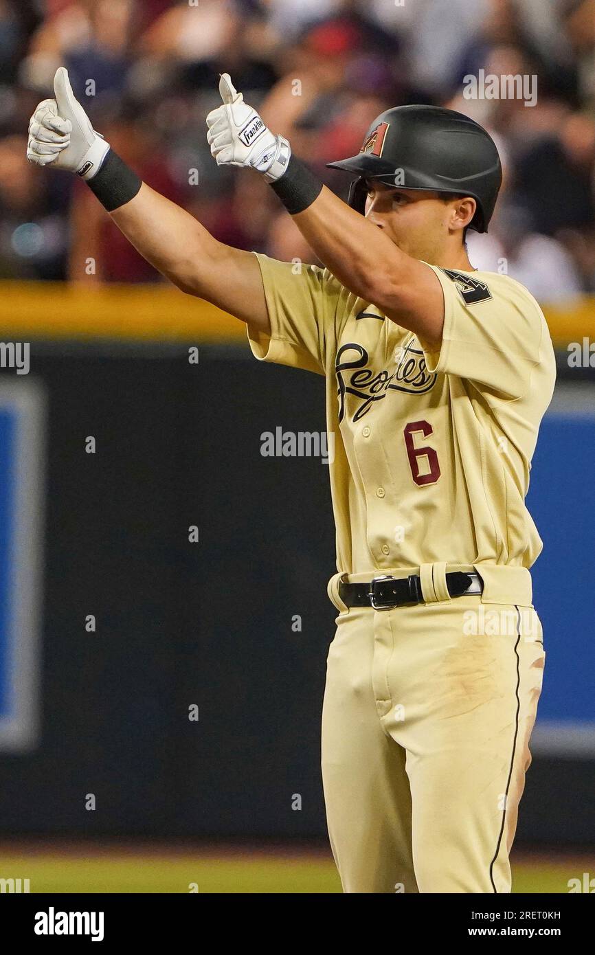 Arizona Diamondbacks' Dominic Canzone against the Seattle Mariners ...
