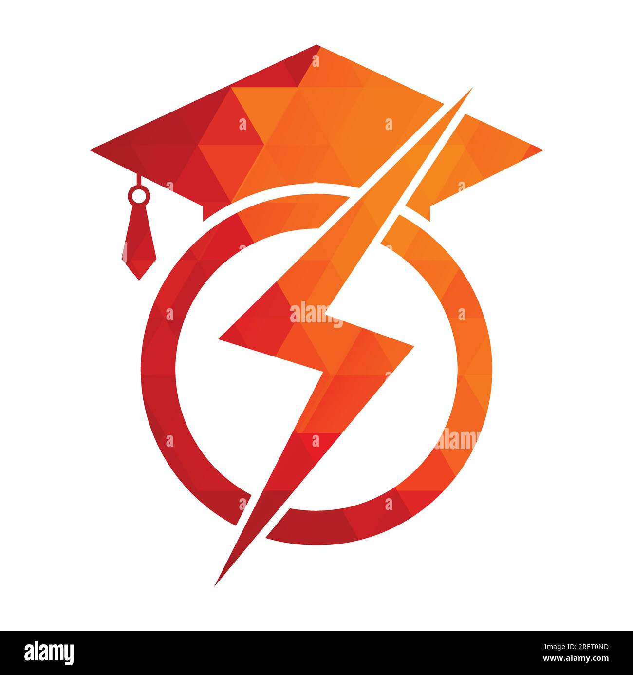 Flash student vector logo template. Education logo with graduation cap ...