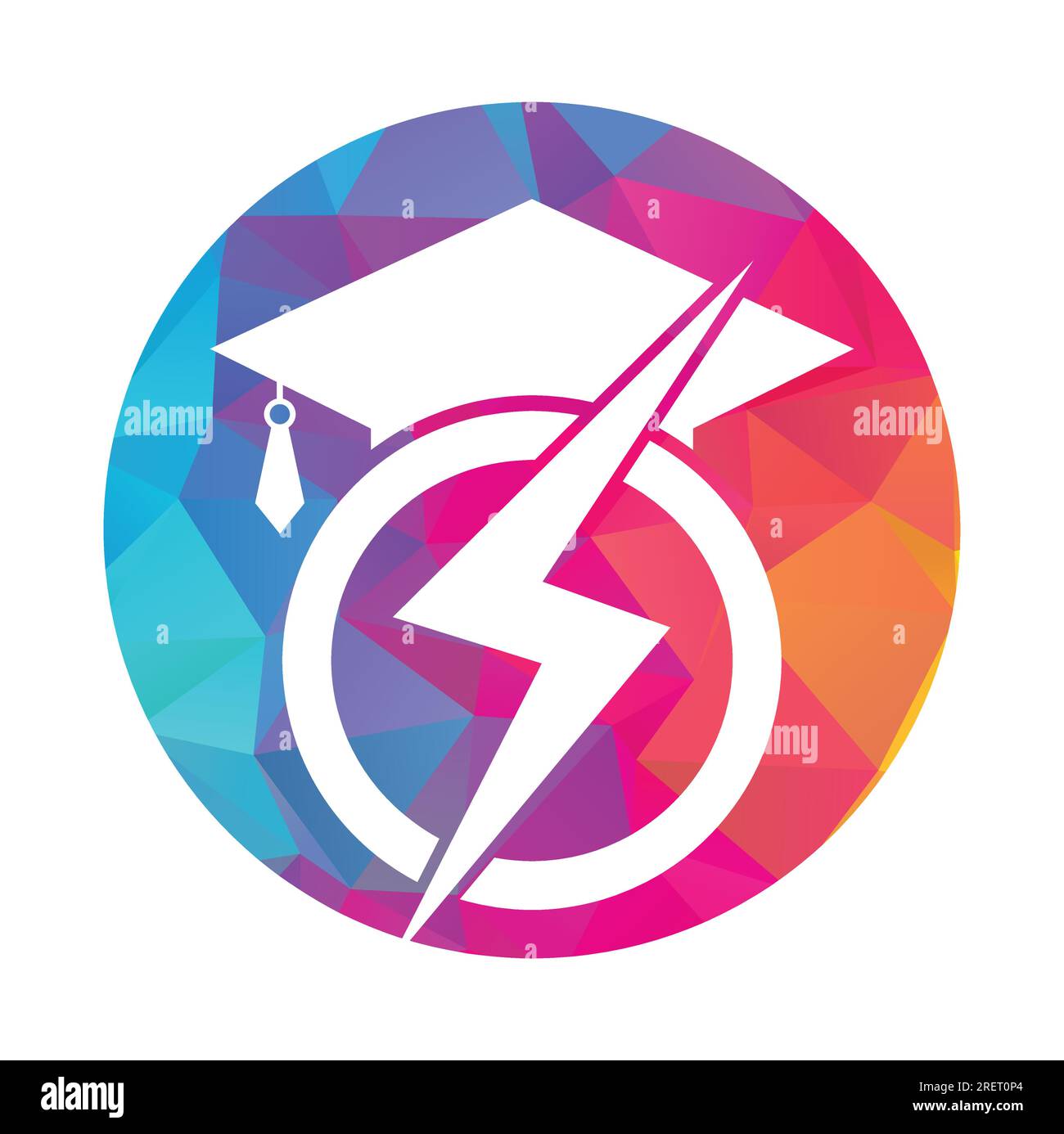 Flash student vector logo template. Education logo with graduation cap ...