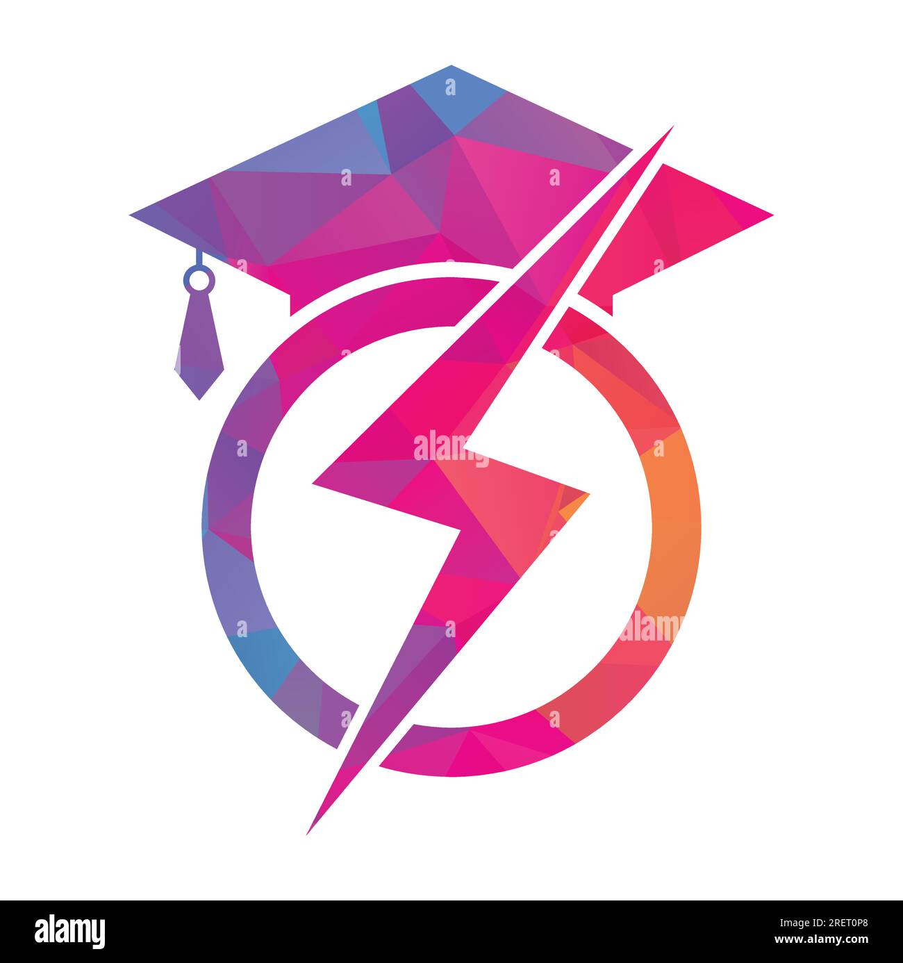 Flash student vector logo template. Education logo with graduation cap ...