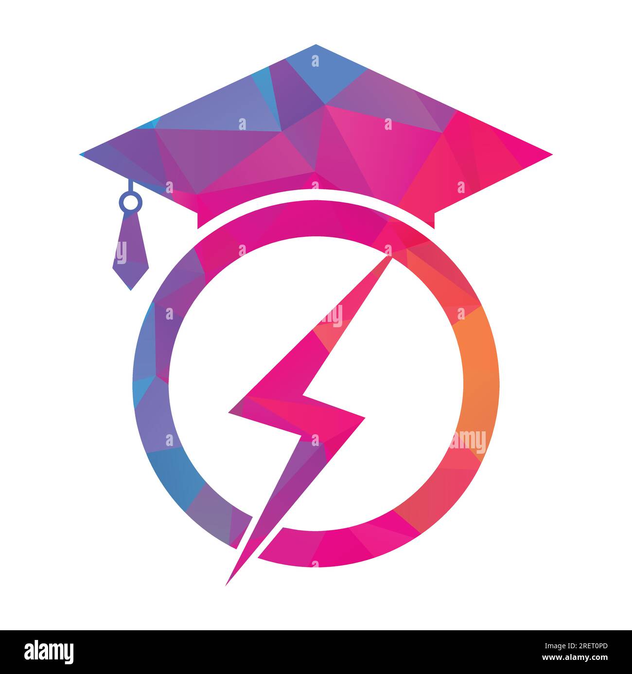 Flash student vector logo template. Education logo with graduation cap ...