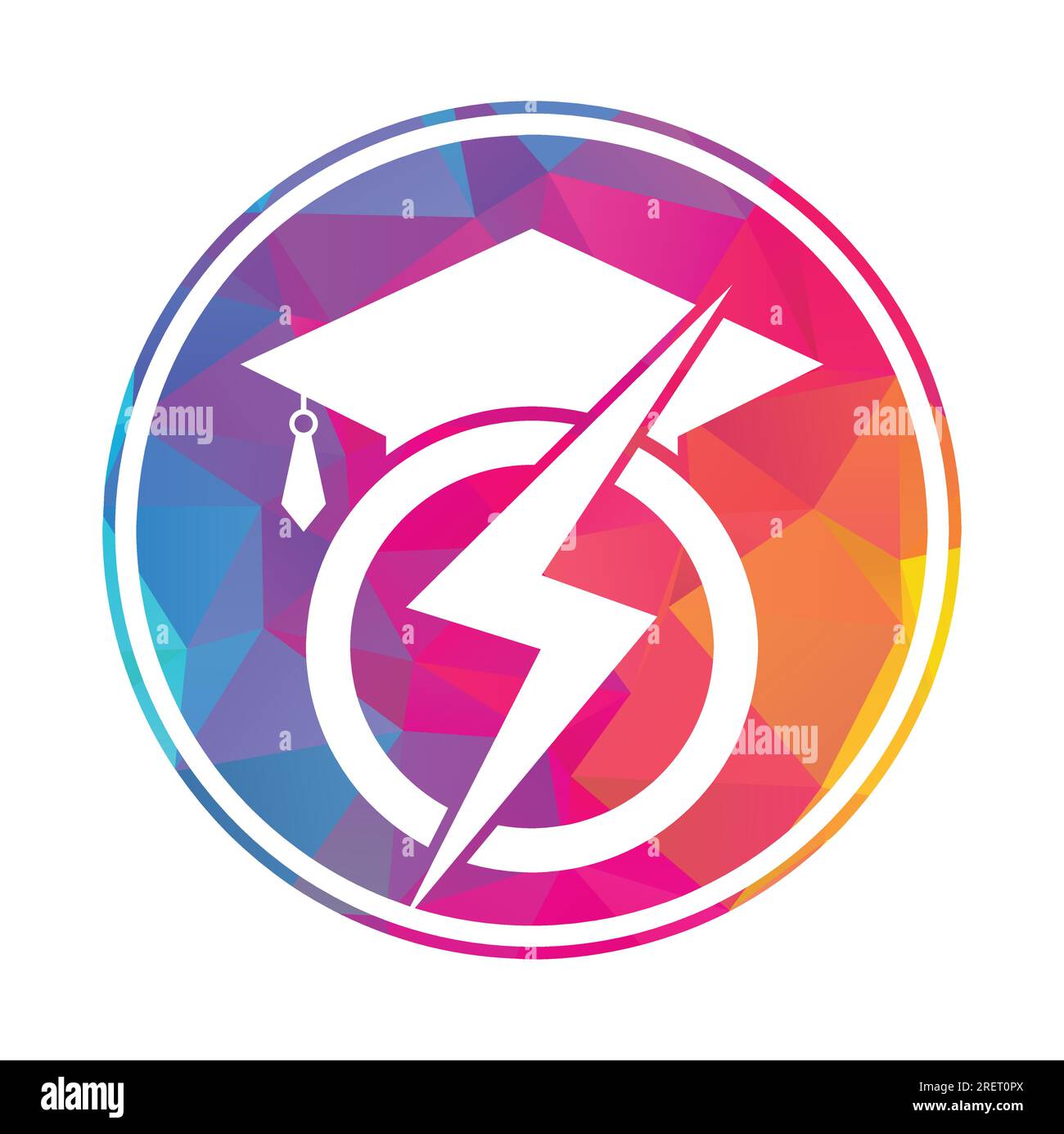 Flash student vector logo template. Education logo with graduation cap ...
