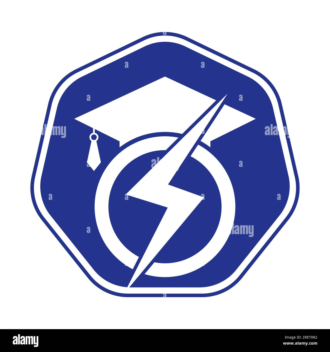 Flash student vector logo template. Education logo with graduation cap ...