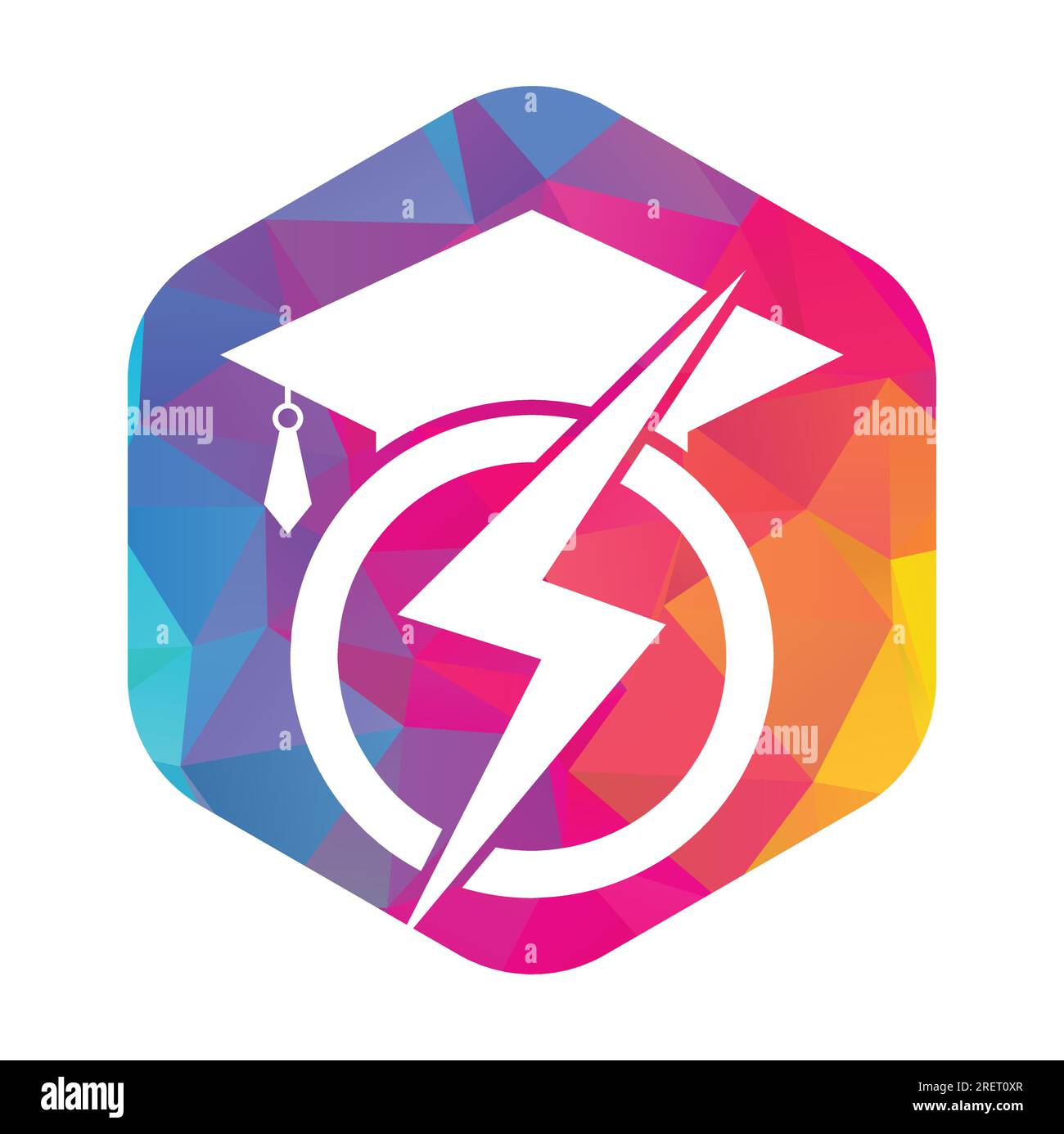 Flash student vector logo template. Education logo with graduation cap ...