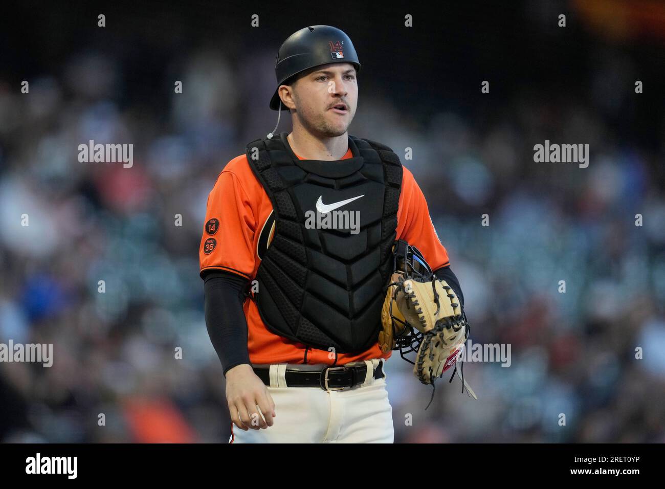 San Francisco Giants catcher Patrick Bailey before a baseball game ...