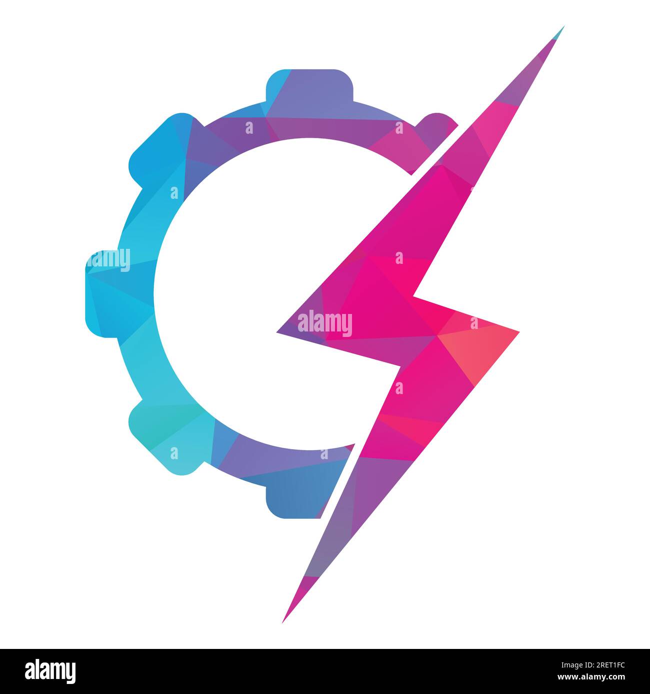 Electric gear vector logo template illustration. Thunder and gear logo ...