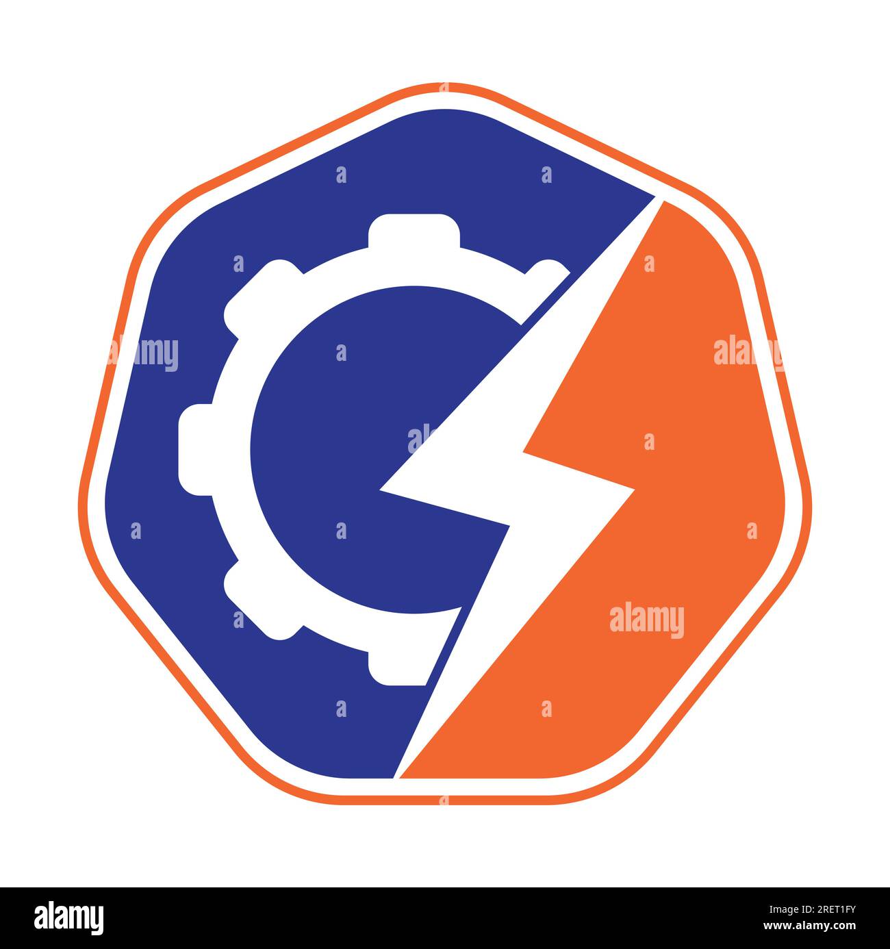 Electric gear vector logo template illustration. Thunder and gear logo ...