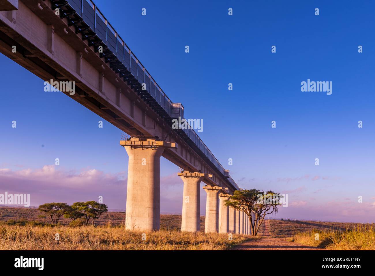 Nairobi National Park Kenya Standard Gauge Railway Line SGR Bridge ...