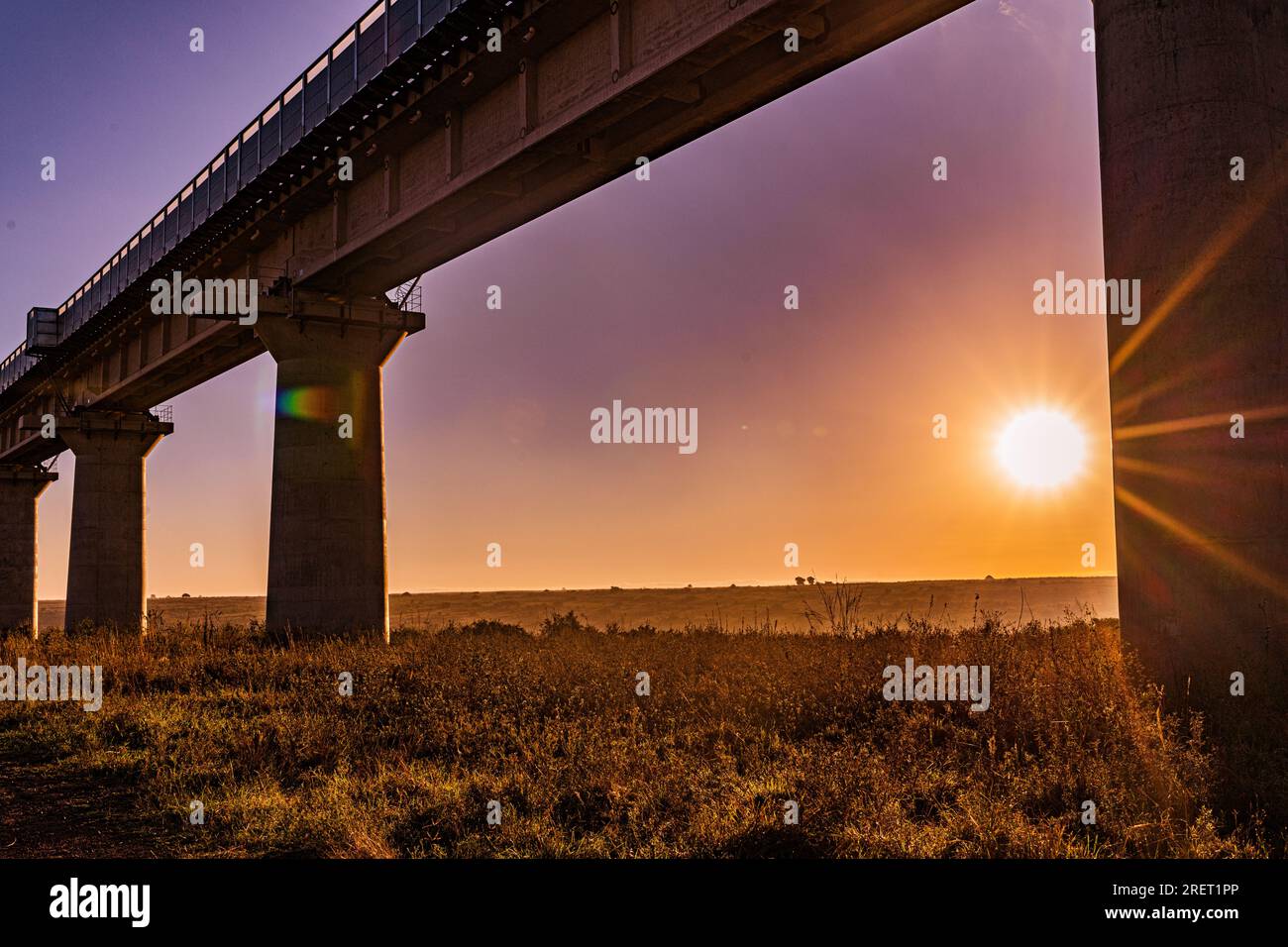 Nairobi National Park Kenya Standard Gauge Railway Line SGR Bridge ...