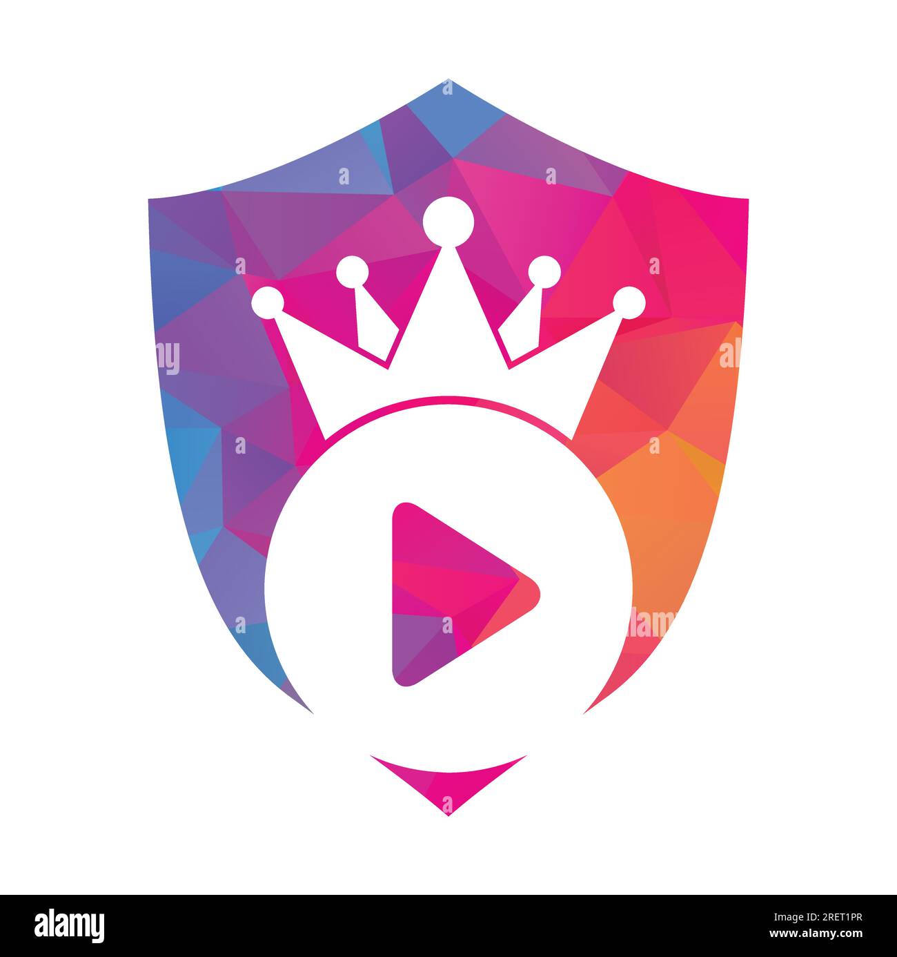 King Video vector logo design template. Royal film logo design vector ...