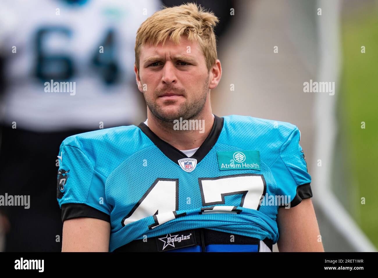 Carolina Panthers linebacker Bumper Pool walks to the field at the NFL ...