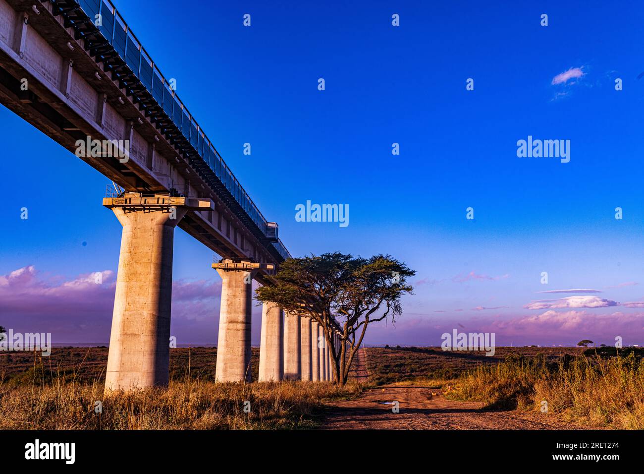 Nairobi National Park Kenya Standard Gauge Railway Line SGR Bridge ...