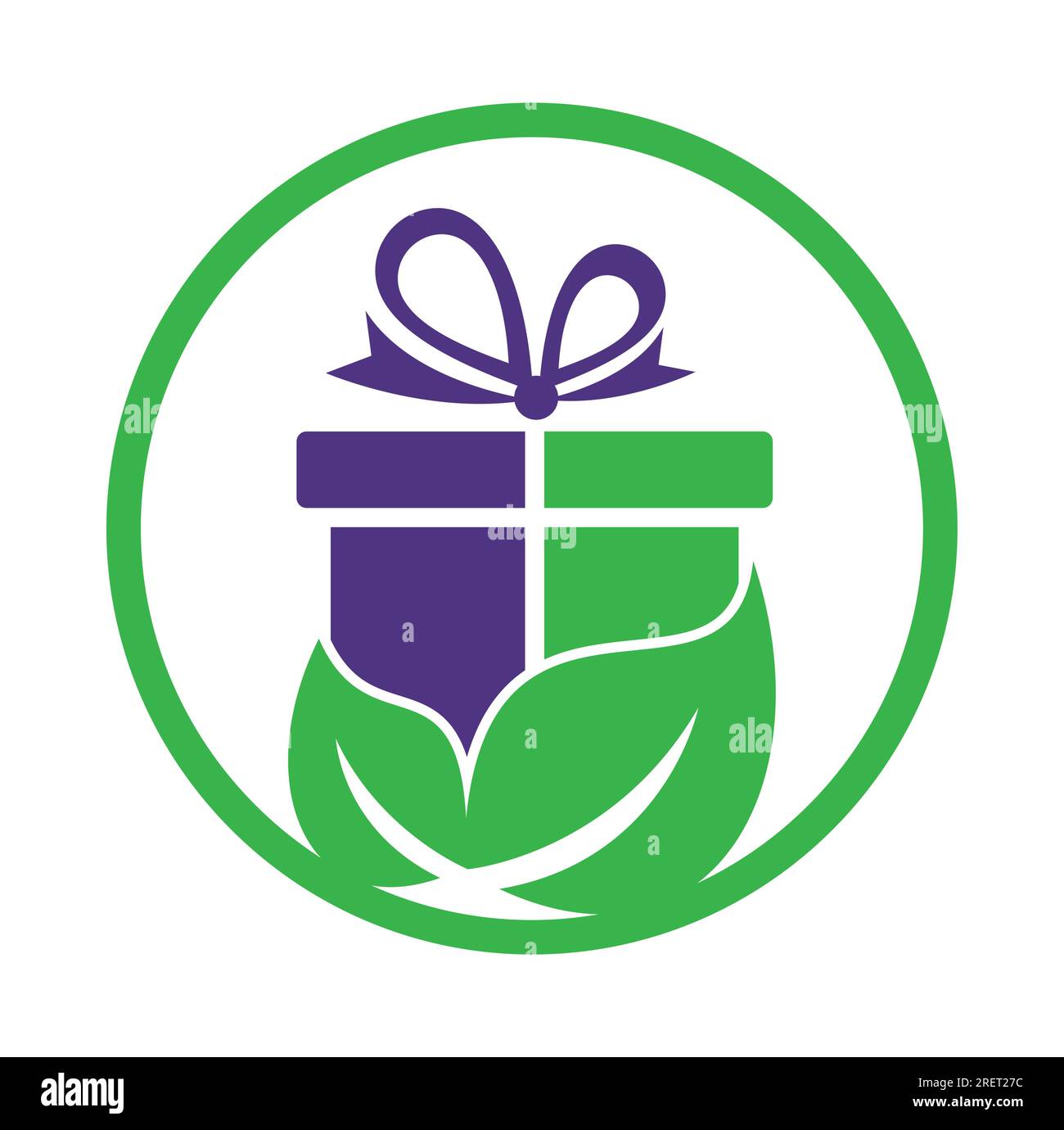Gift Leaf logo concept vector. Nature Gift Logo Design Template. Unique ...