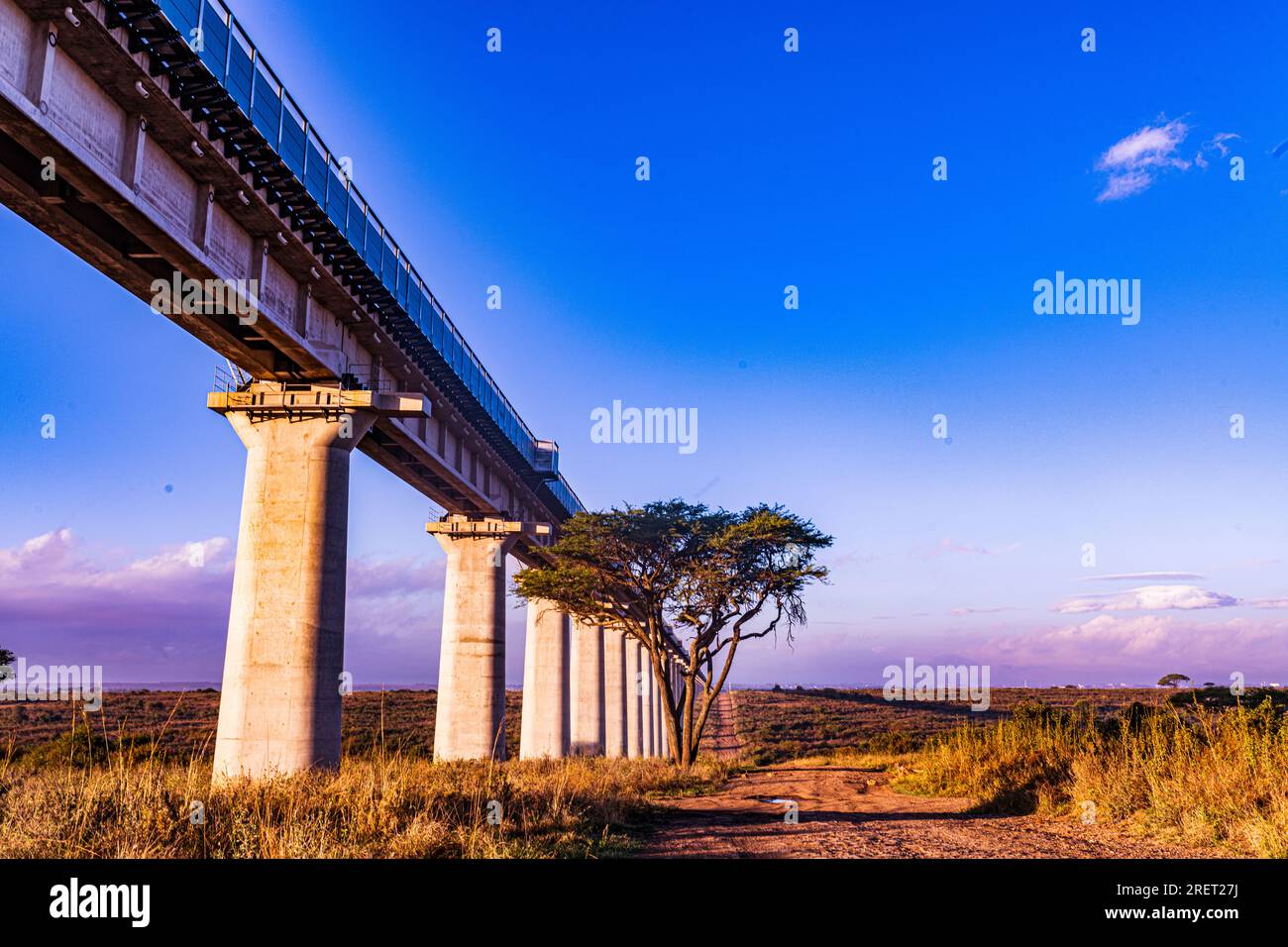 Nairobi National Park Kenya Standard Gauge Railway Line SGR Bridge ...