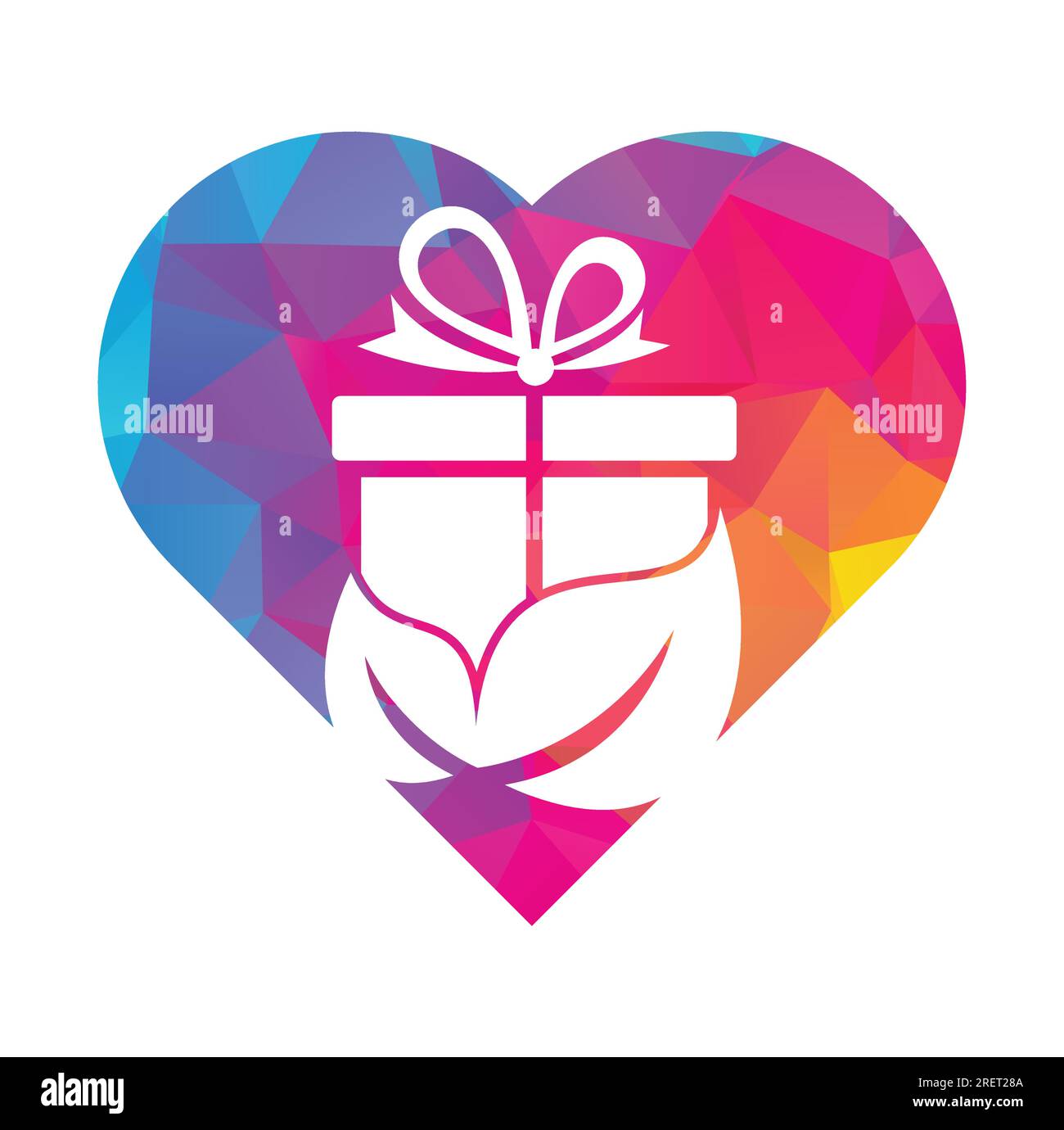 Gift Leaf logo concept vector. Nature Gift Logo Design Template Stock ...