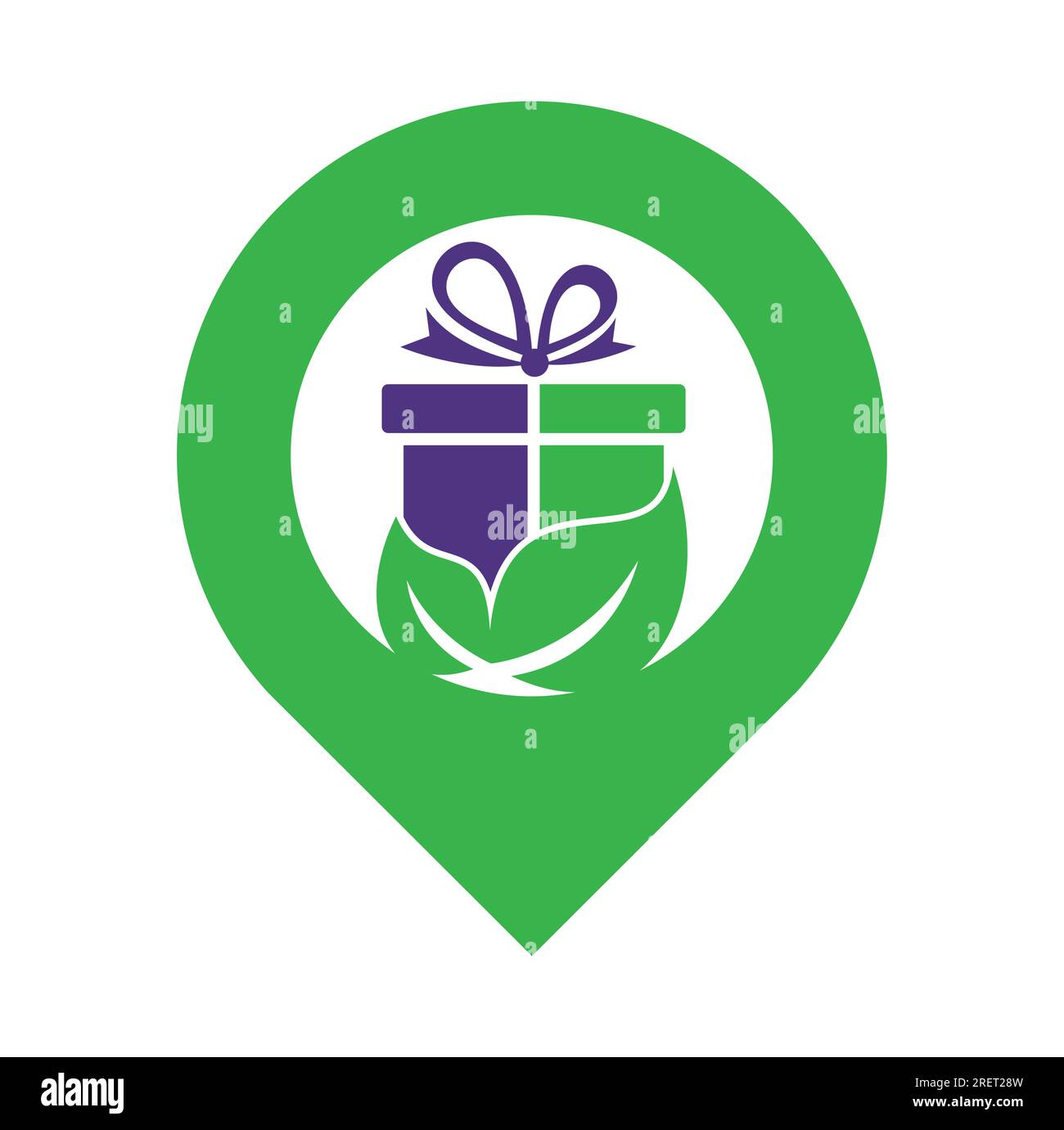 Gift Leaf logo concept vector. Nature Gift Logo Design Template Stock ...