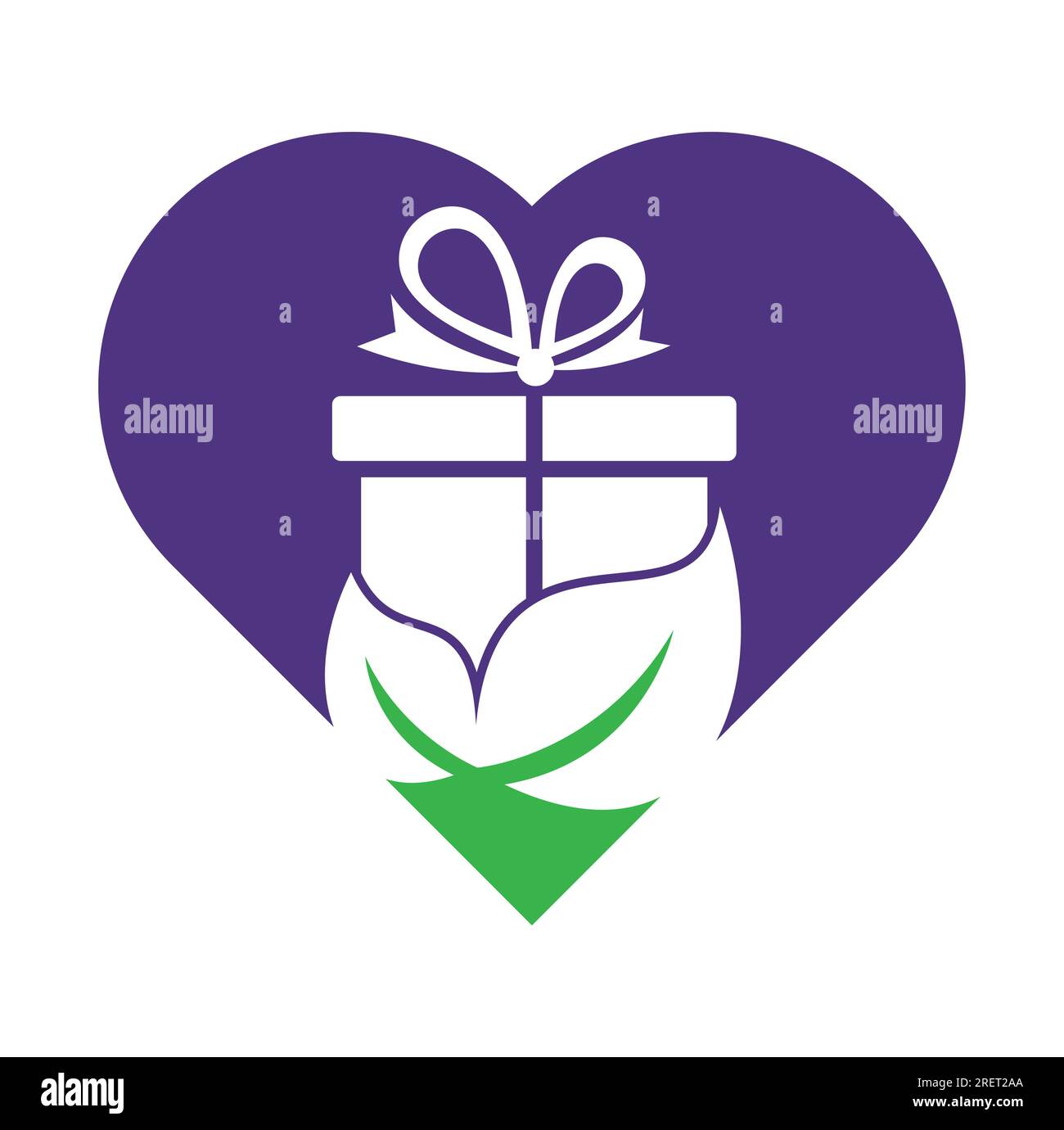Gift Leaf logo concept vector. Nature Gift Logo Design Template Stock ...