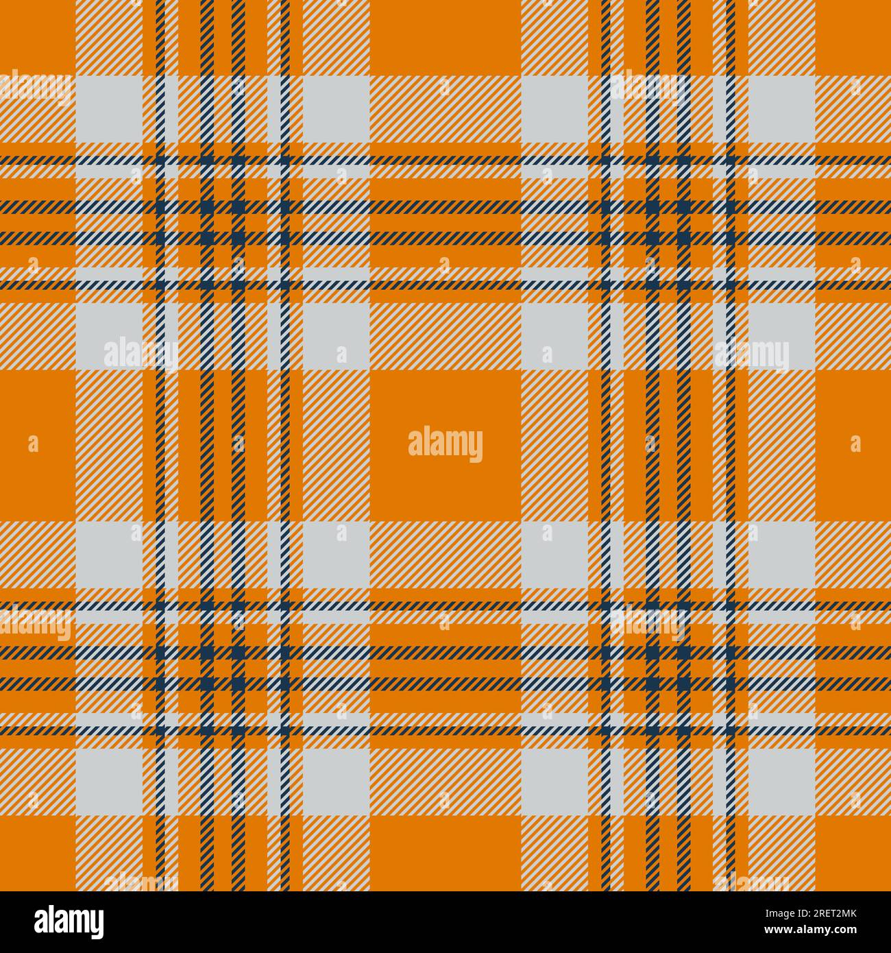 Plaid seamless pattern in orange. Check fabric texture. Vector textile ...