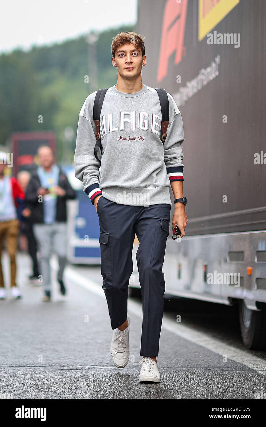 #63 George Russell, (GRB) AMG Mercedes Ineos during the Belgian GP, Spa ...