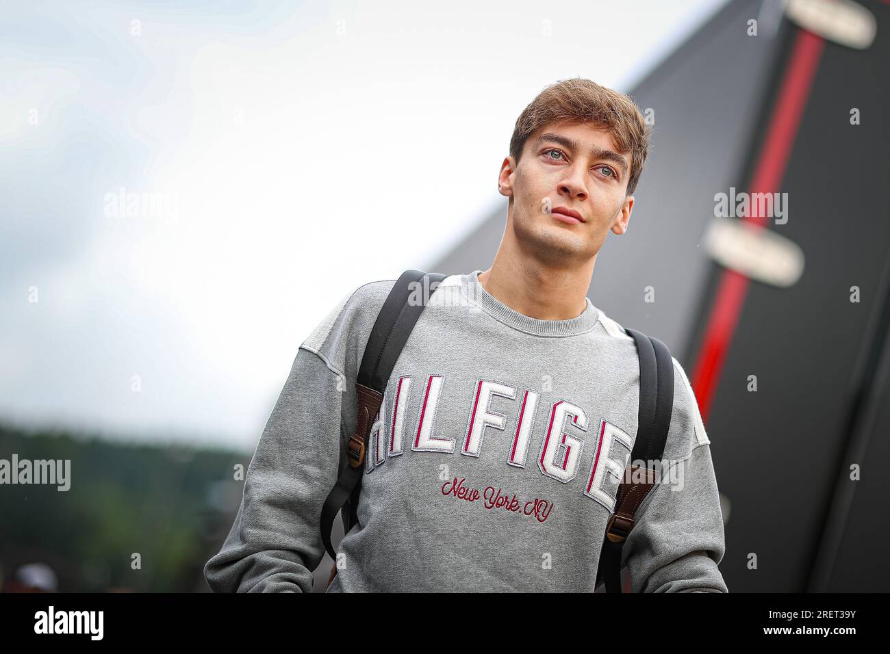 #63 George Russell, (GRB) AMG Mercedes Ineos during the Belgian GP, Spa ...