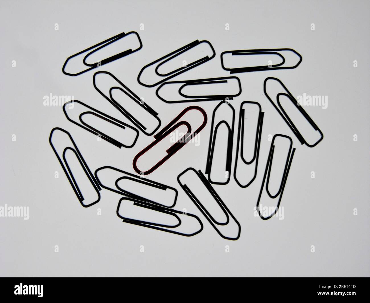 Letter staples, paper clips, staple, release plate Stock Photo - Alamy