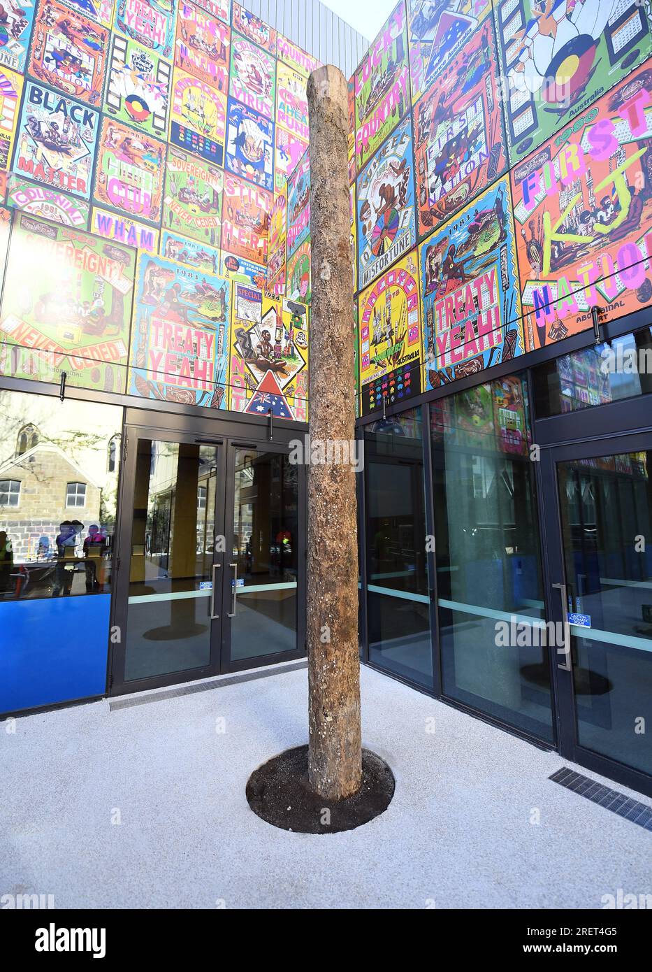 Geelong, Australia. 27th July, 2023. As First Nations design is seen at ...