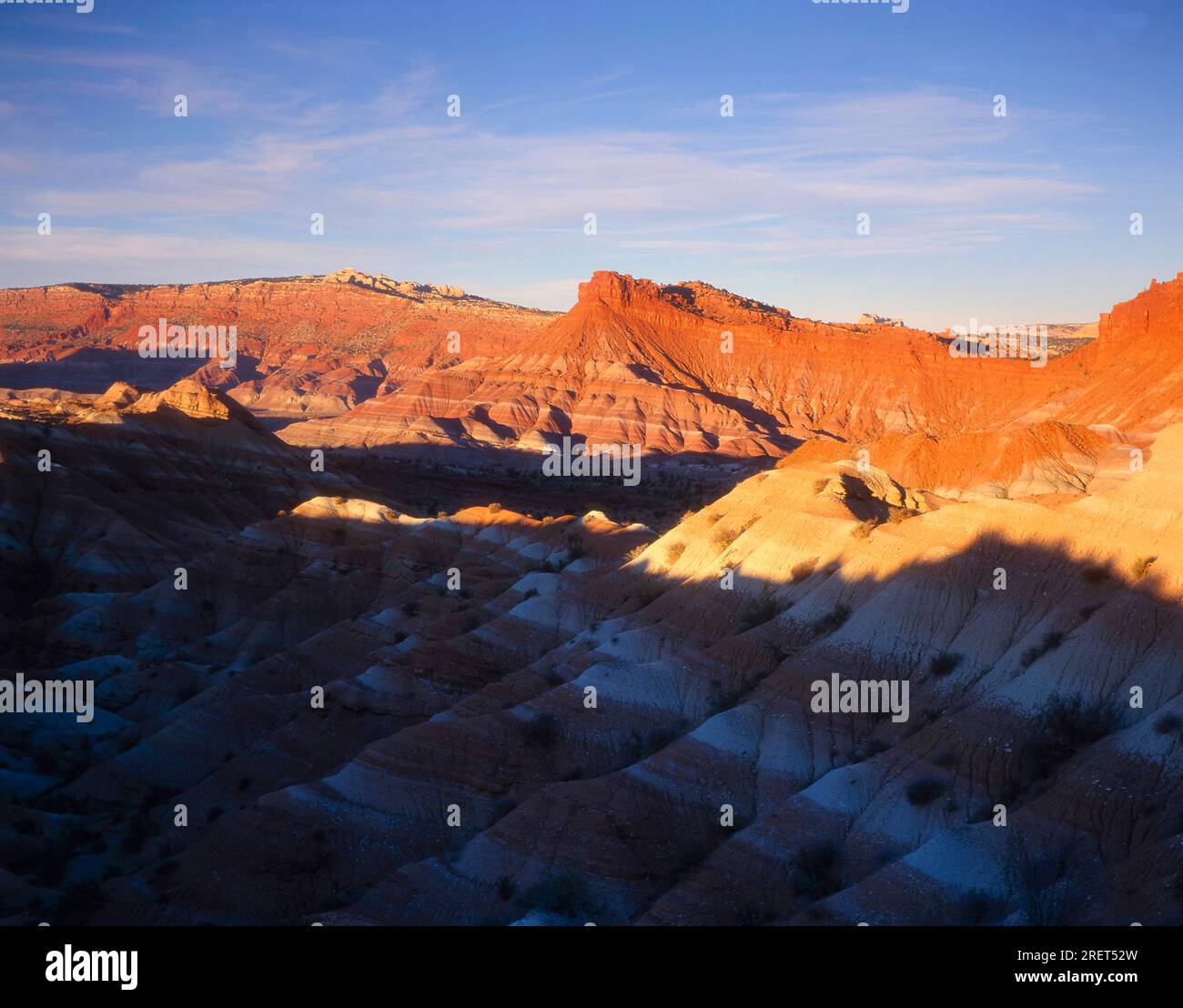 Sunset, Cliffs of Pariah River Drainage, Grand Staircase Escalante ...