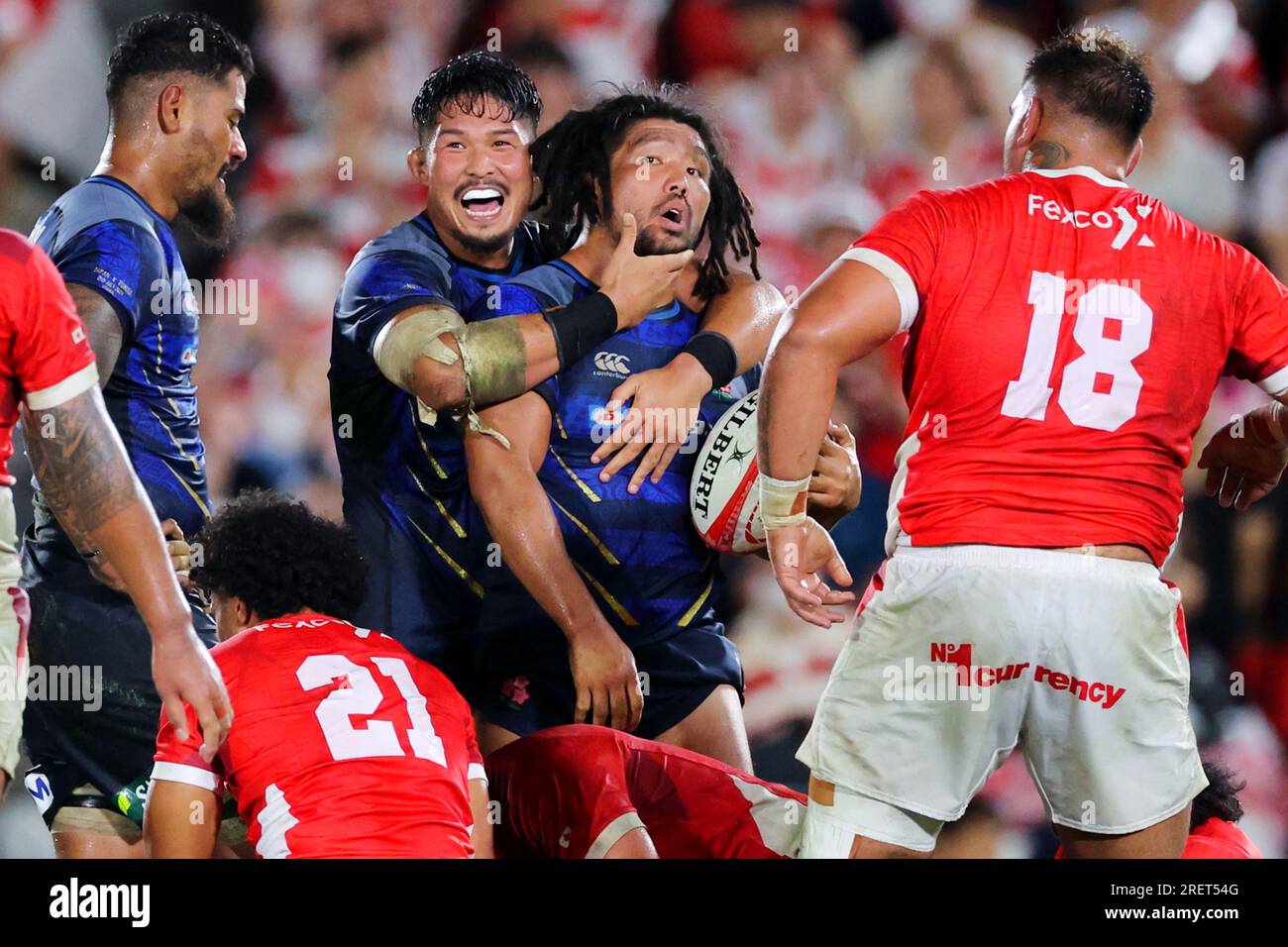 Osaka, Japan. 29th July, 2023. (L-R) Kazuki Himeno, Shota Horie (JPN) Rugby : LipovitanD ...