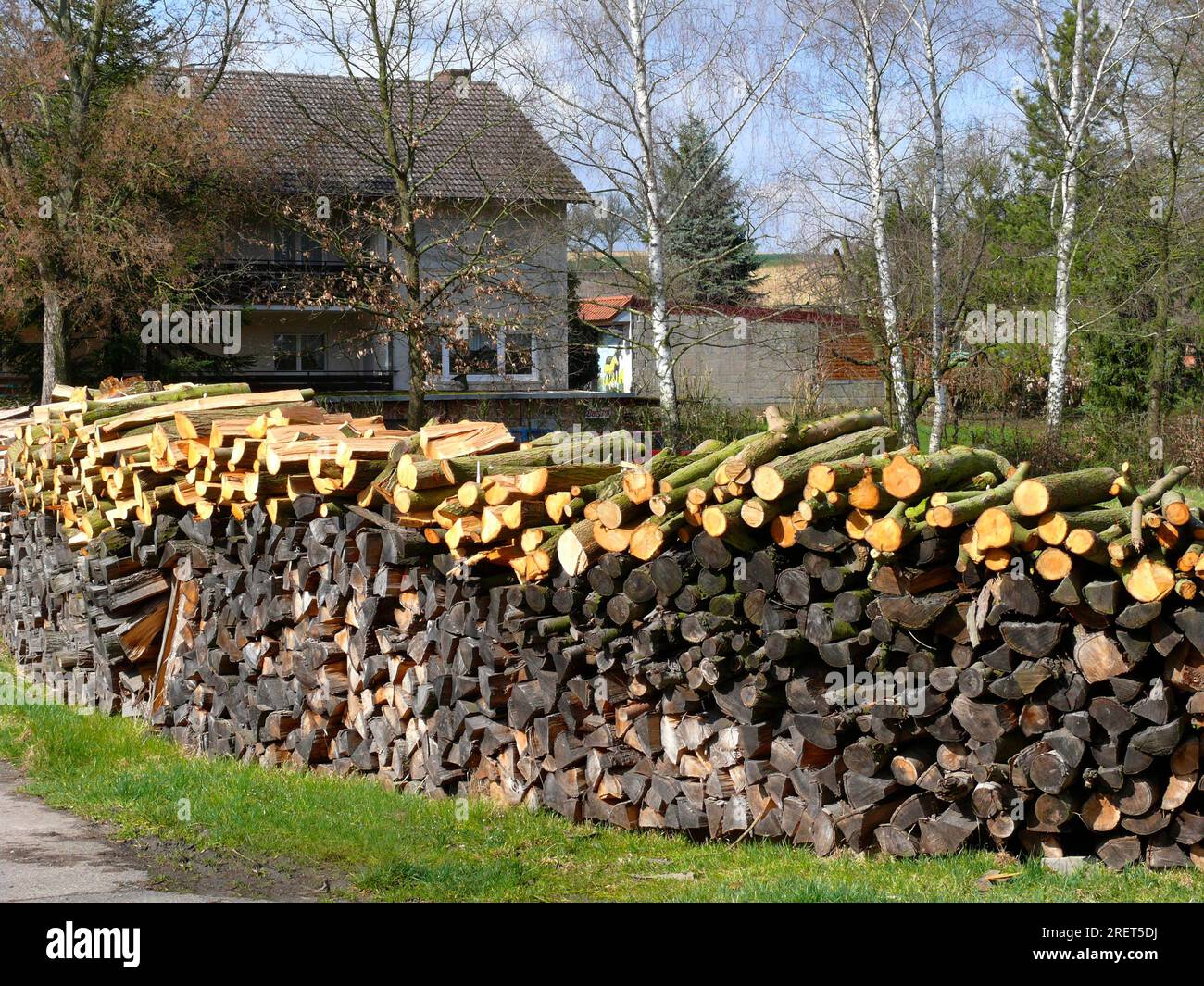Firewood store, wood store Stock Photo - Alamy