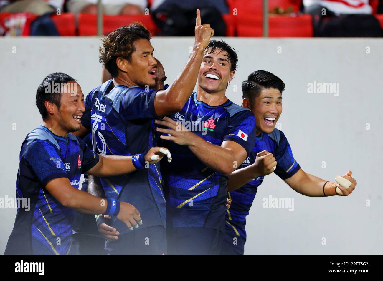 Osaka, Japan. 29th July, 2023. (L-R) Yutaka Nagare, Ryohei Yamanaka ...