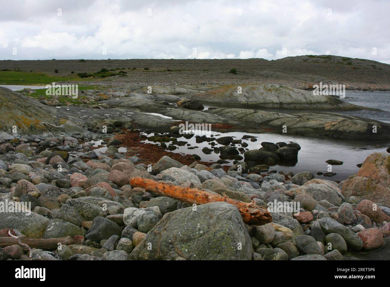 Rough coastal landscape on the archipelago island of Nord-Koster off ...