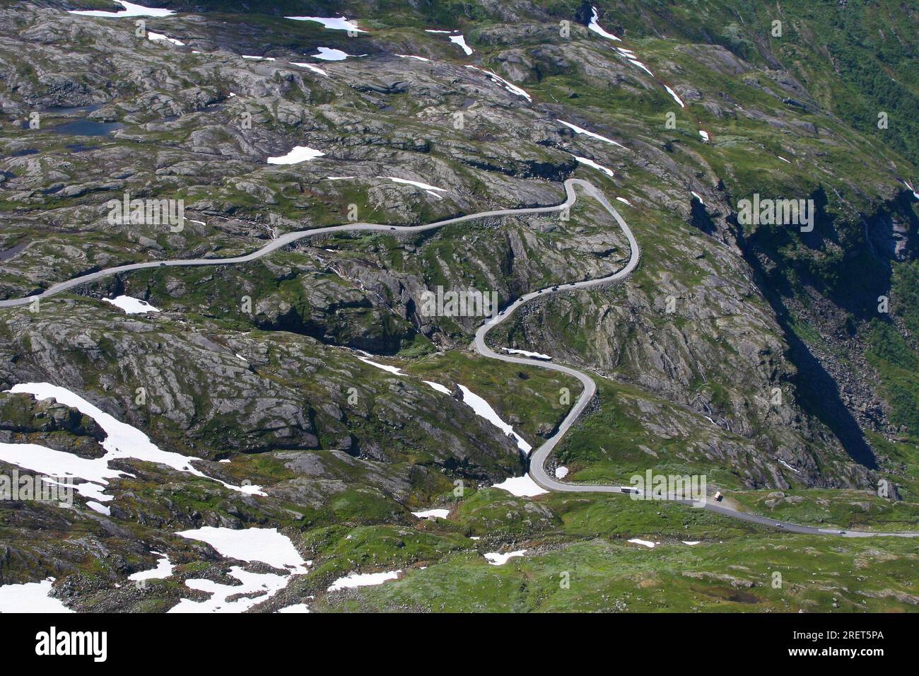 The pass road between Geiranger and Grotli, Norway Stock Photo - Alamy