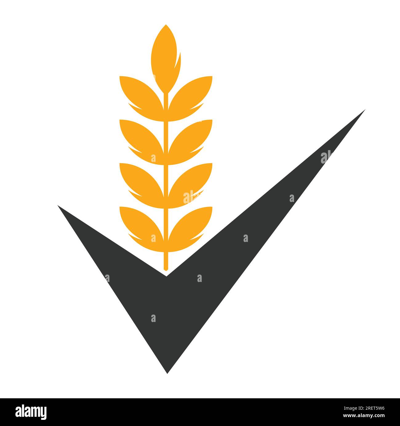 Wheat Grain Check Logo. Grain Wheat Logo Concept sign icon symbol ...