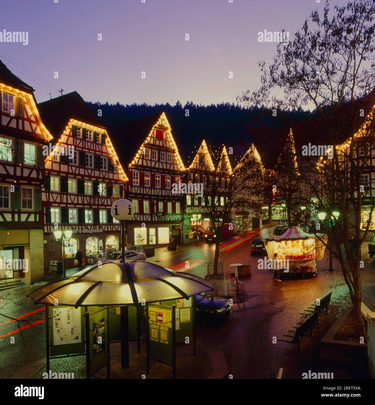 Christmas marketplace in Calw, Northern Black Forest, Baden ...