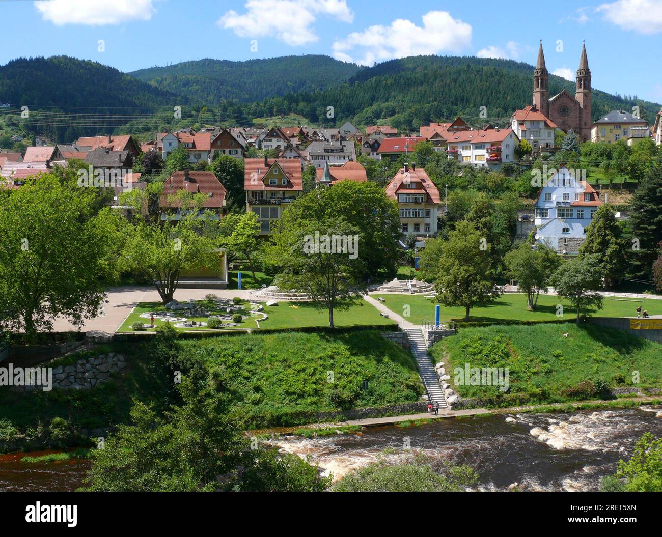 Northern Black Forest, Forbach, River, Murggarten Stock Photo - Alamy