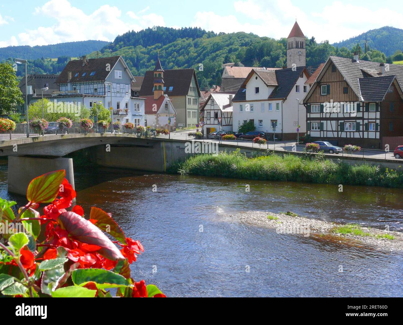 North Black Forest, location: Obertsrot, river: Murg, Murg valley Stock ...
