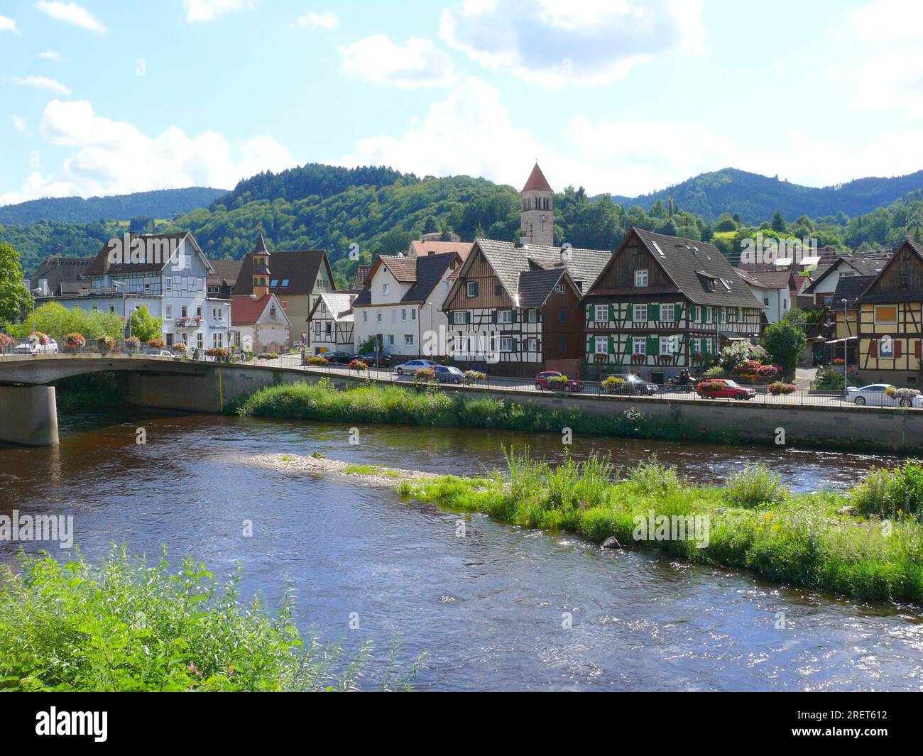 North Black Forest, location: Obertsrot, river: Murg, Murg valley Stock ...