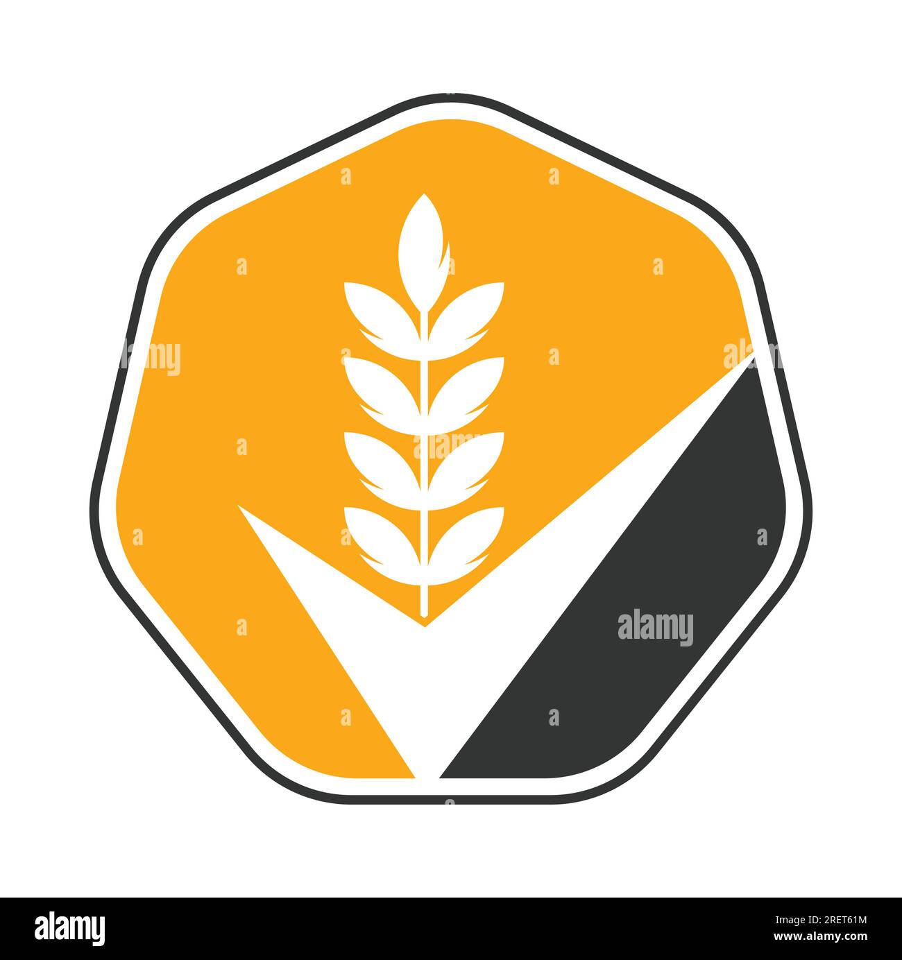 Wheat Grain Check Logo. Grain Wheat Logo Concept sign icon symbol ...