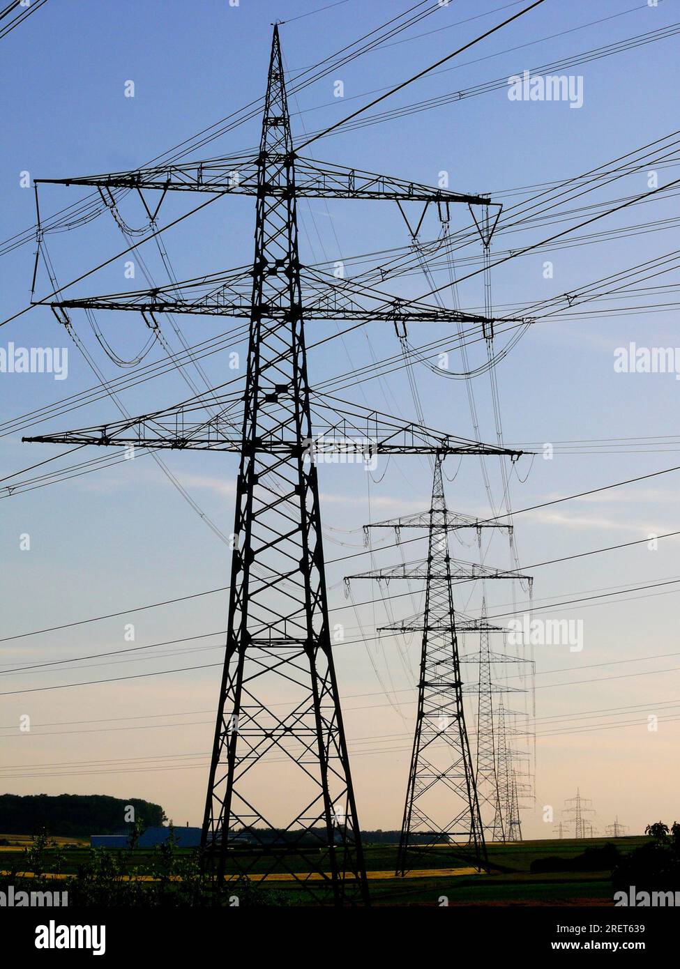 Power pylons, overhead lines, power supply Stock Photo - Alamy