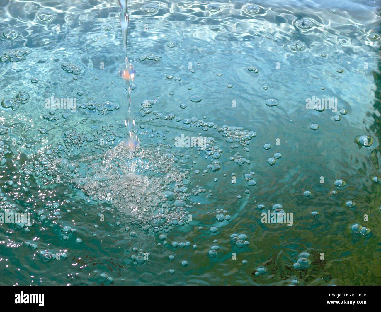 Water in the well, air bubbles Stock Photo - Alamy