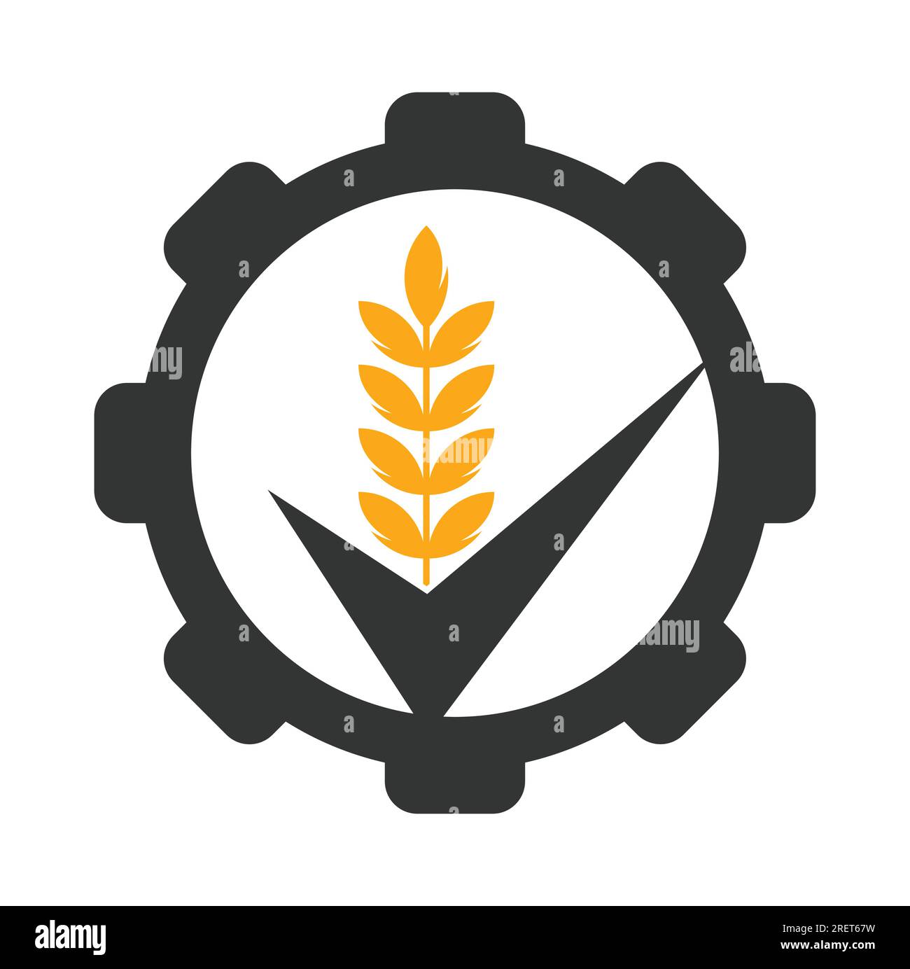 Wheat Grain Check Logo. Grain Wheat Logo Concept sign icon symbol ...