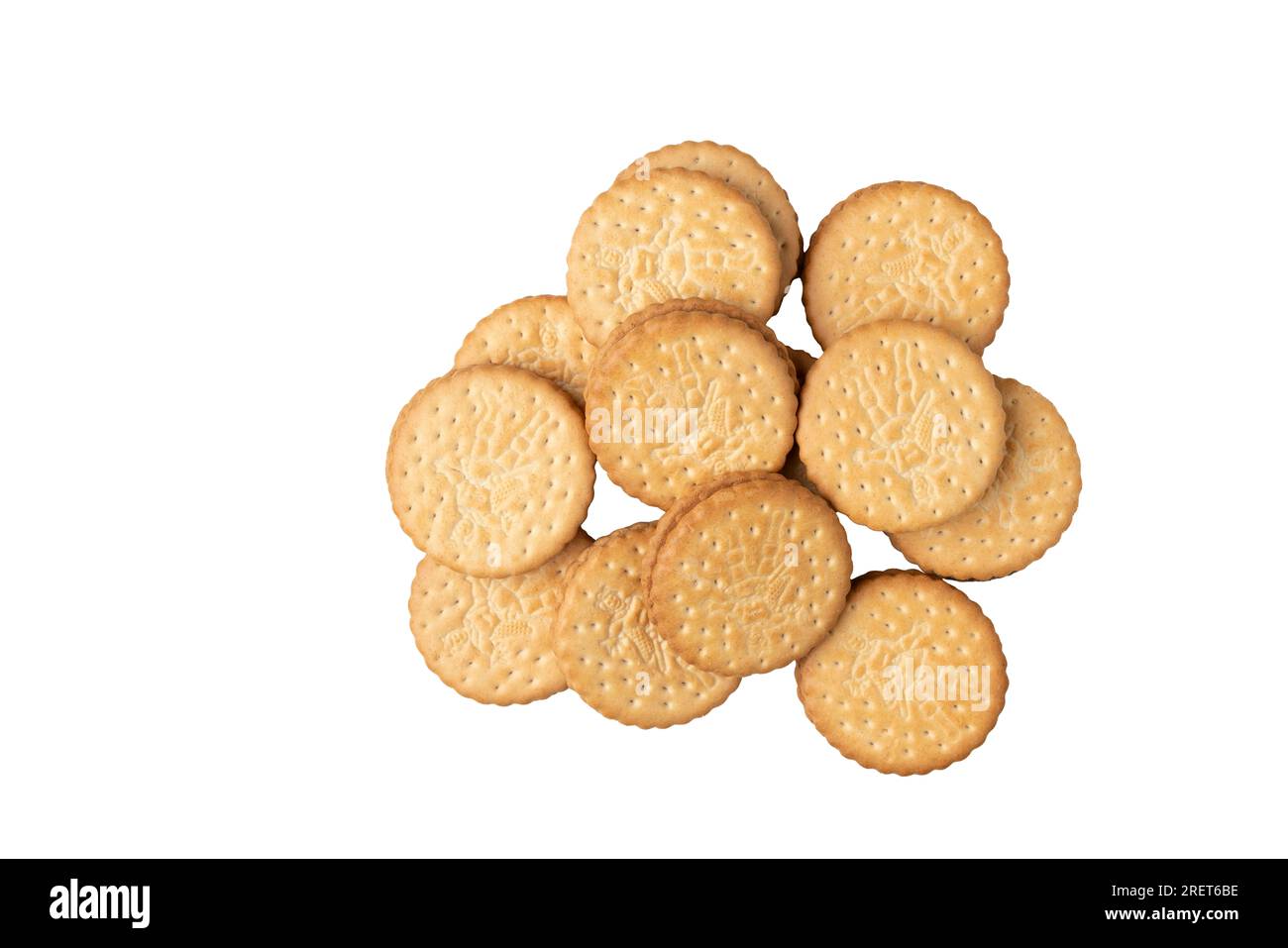 Group of double biscuits on white, copy room Stock Photo - Alamy