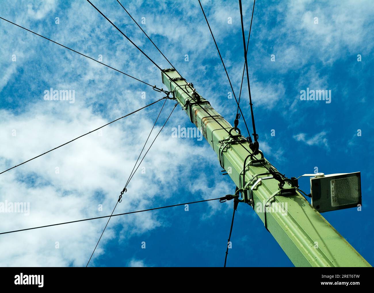 Pole and wires Stock Photo - Alamy