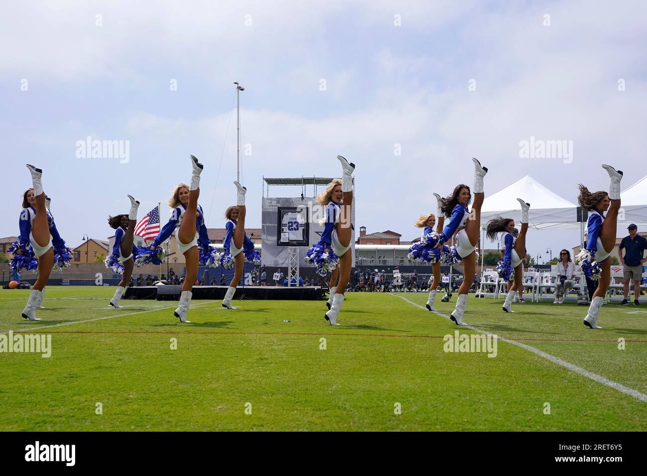 The Dallas Cowboys Cheerleaders perform during the NFL football team's ...