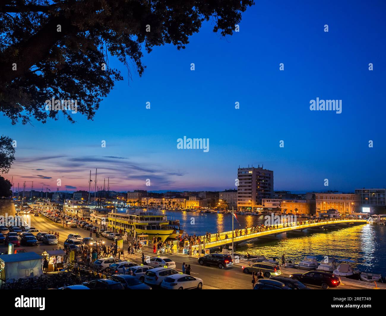 Zadar night at the old town Stock Photo - Alamy